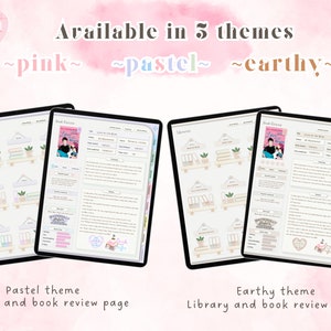 Pink Digital Reading Journal - Pink Book Review, Cute Reading Journal ...