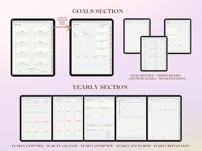 Money Planner - Digital Budget Planner - Savings Planner - Pastel ...