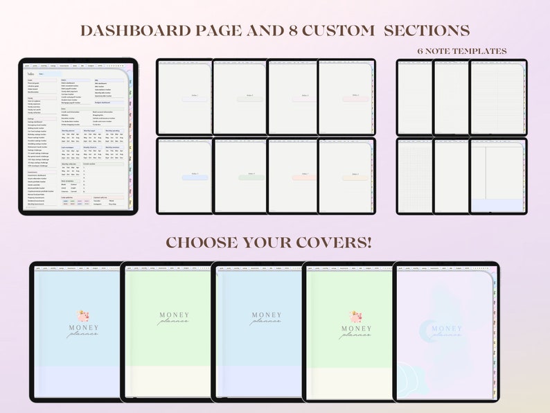 Money Planner - Digital Budget Planner - Savings Planner - Pastel ...