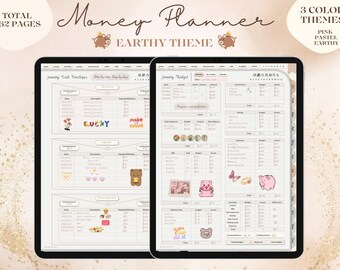 Money Planner - Digital Budget Planner - Savings Planner - Pastel ...