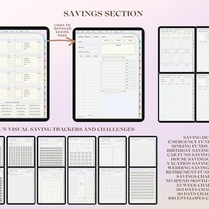Money Planner - Digital Budget Planner - Savings Planner - Pastel ...