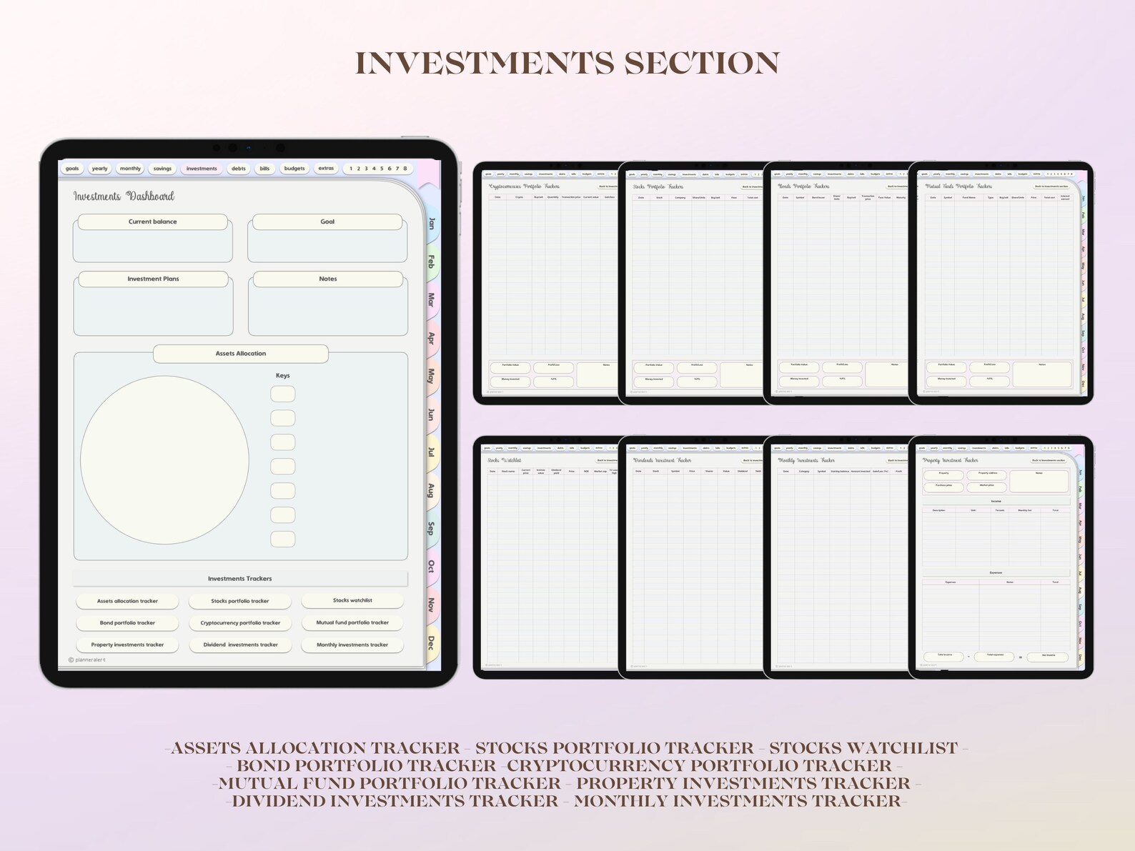Money Planner Digital Budget Planner Savings Planner Pastel Budget ...