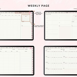 Undated Pink Digital Planner, iPad Planner, 2025 Goodnotes Planner ...