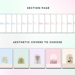 Pastel Digital Notebook, Cute Digital Notebook, Aesthetic Goodnotes ...