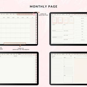 Undated Pink Digital Planner, iPad Planner, 2025 Goodnotes Planner ...