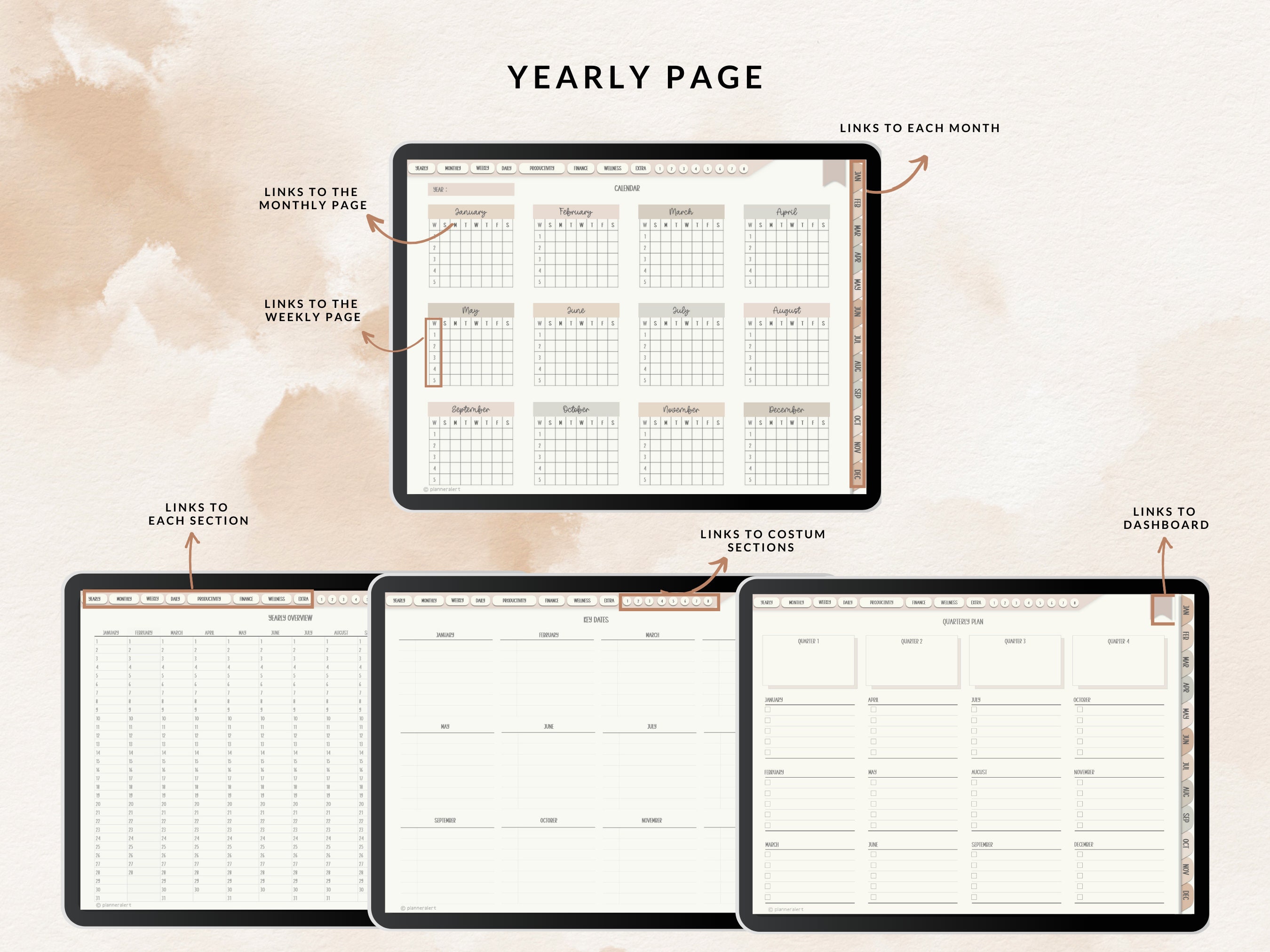 UNDATED Affinity Planner EARTHY Theme, Undated Planner, 2024 iPad Boho ...