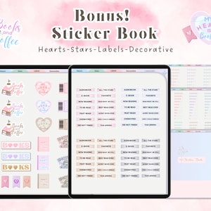 Pink Digital Reading Journal Pink Book Review, Cute Reading Journal ...