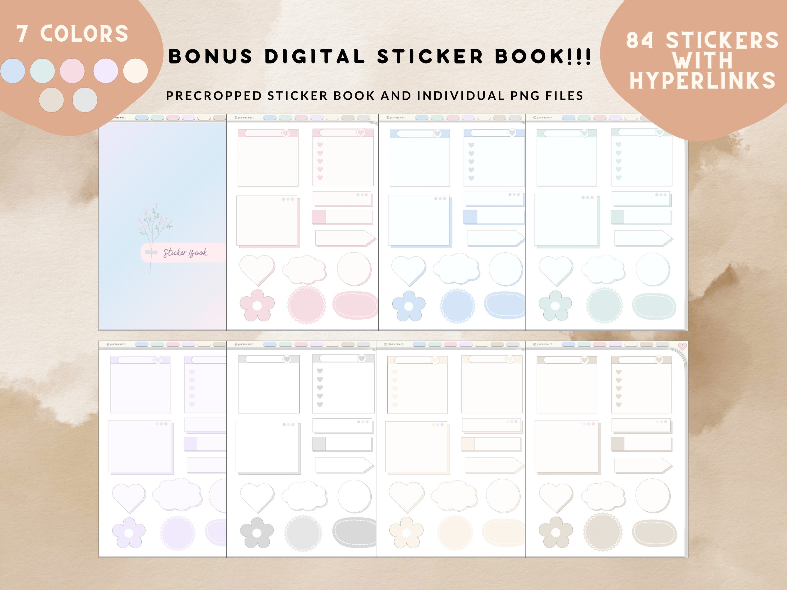 Earthy Digital Notebook, Neutral Digital Notebook, Aesthetic Goodnotes ...