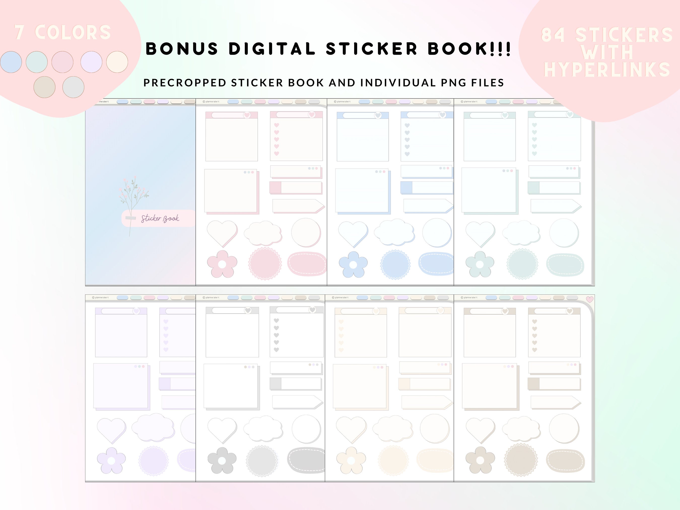Pastel Digital Notebook Cute Digital Notebook Aesthetic - Etsy