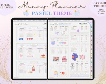 Money Planner Digital Budget Planner Savings Planner Pink Budget ...