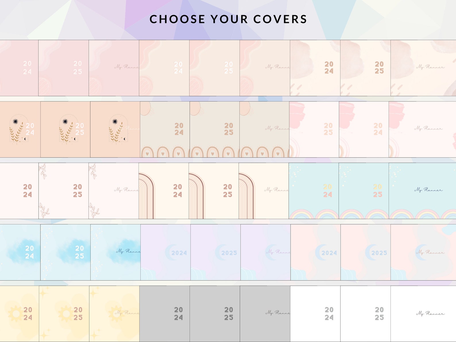 UNDATED Affinity Planner - PASTEL Theme, Undated Planner, iPad Planner ...