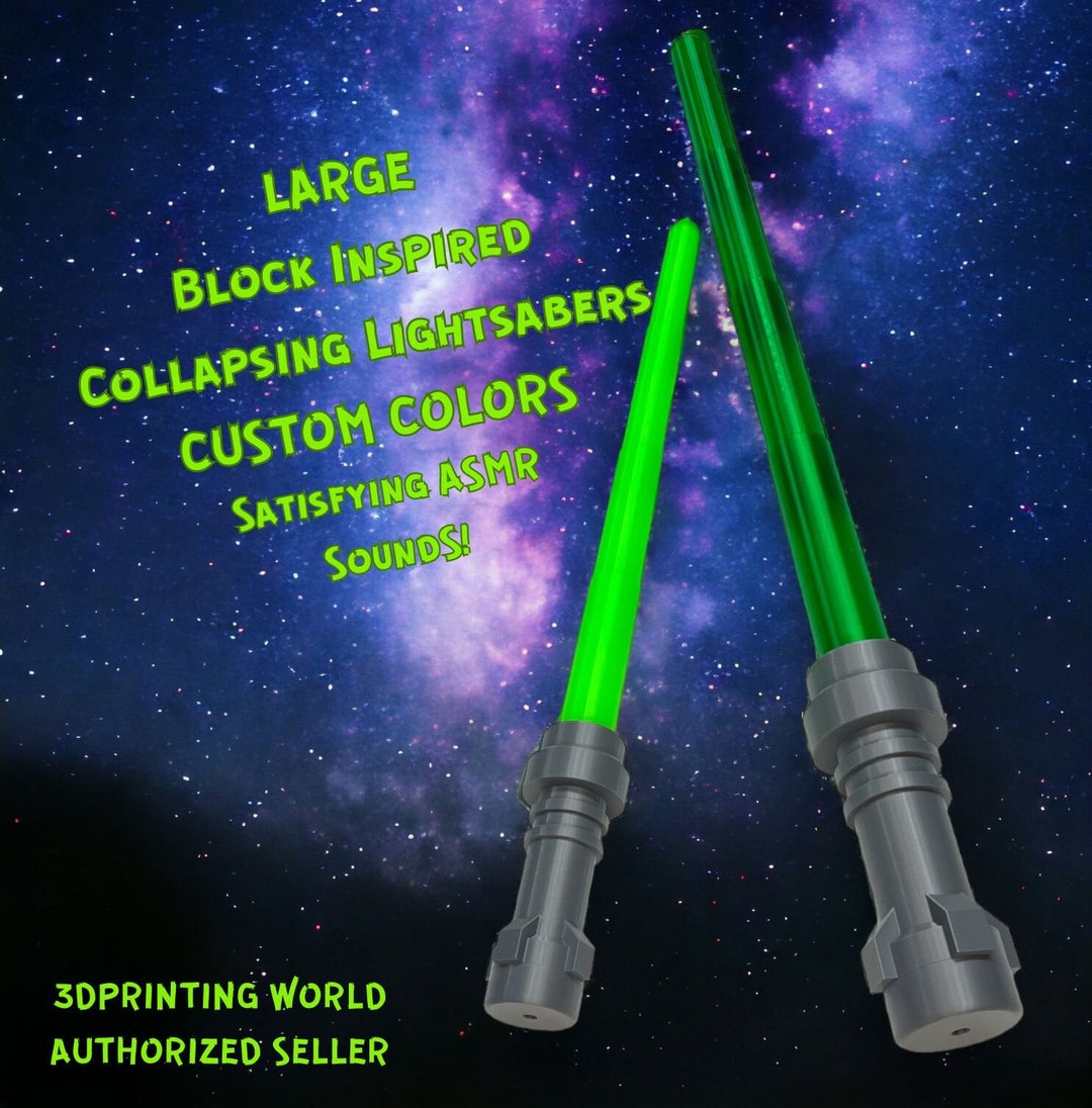 Large Block Inspired Lightsaber 3D Printed - Etsy