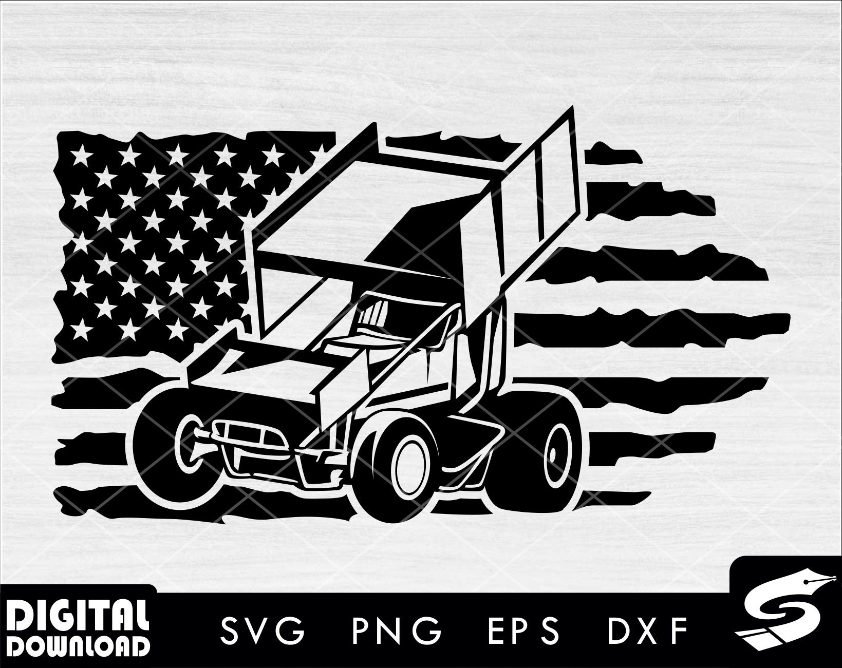 US American Distress Flag Dirt Racing SVG, Racing Svg, Dirt Track ...