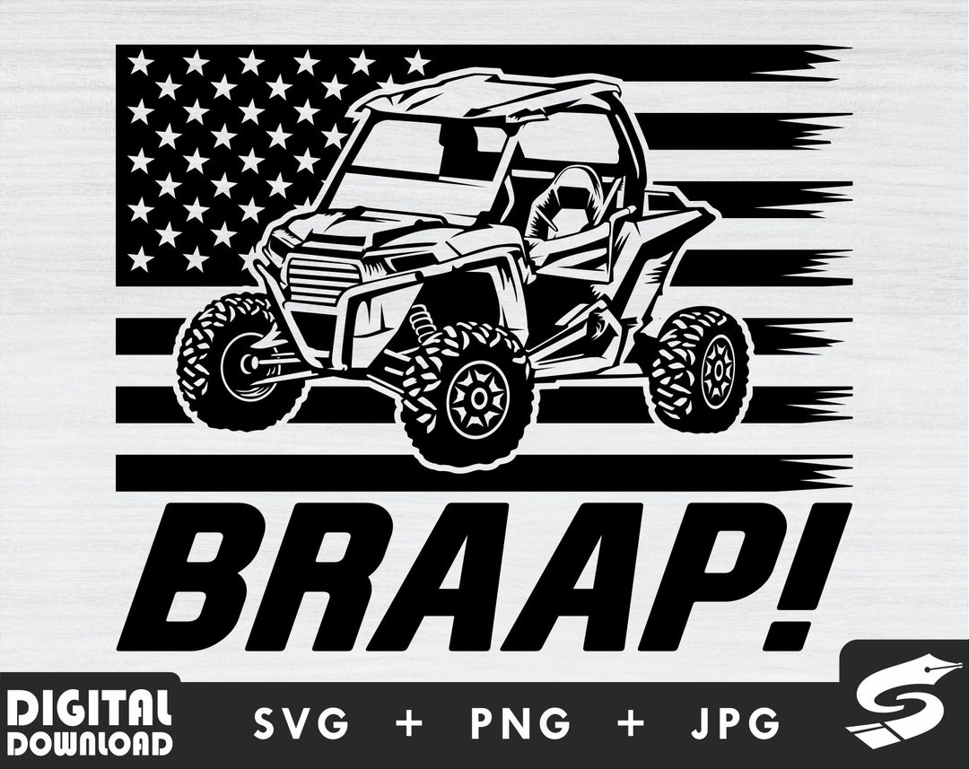 American Flag Utv Braap Svg, Atv Svg, Utv Svg, Quad Bike Svg, Mud ...