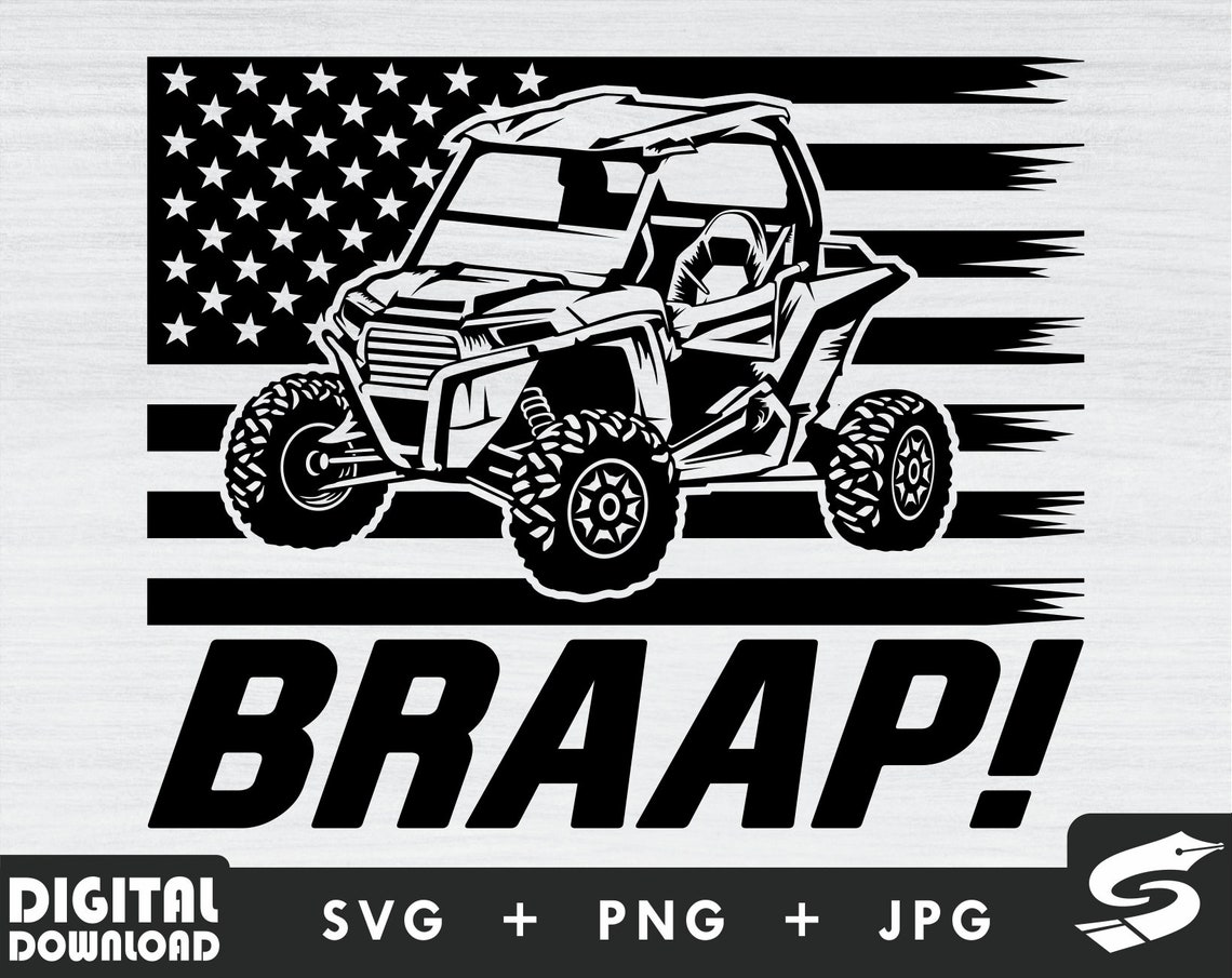 American Flag Utv Braap Svg, Atv Svg, Utv Svg, Quad Bike Svg, Mud ...
