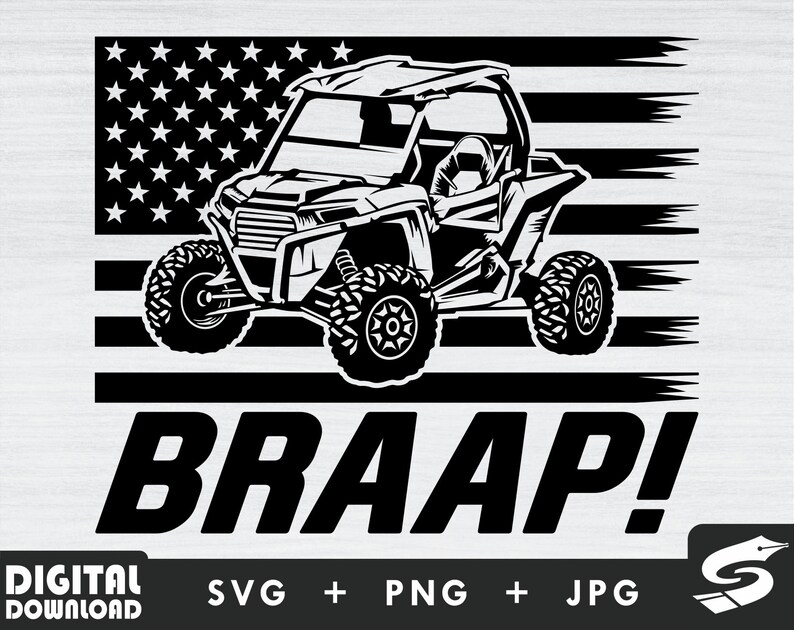 American Flag Utv Braap Svg, Atv Svg, Utv Svg, Quad Bike Svg, Mud ...