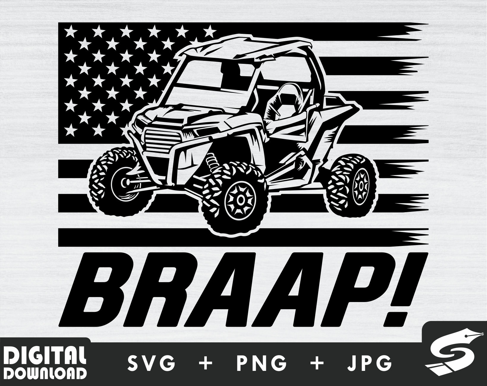 American Flag Utv Braap Svg, Atv Svg, Utv Svg, Quad Bike Svg, Mud ...