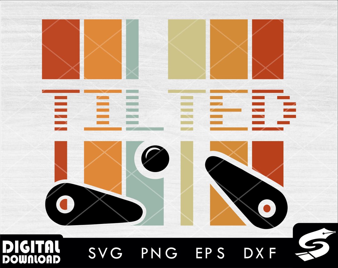 Tilted Pinball SVG, Pinball Svg, Pinball Clipart, Pinball Silhouette ...