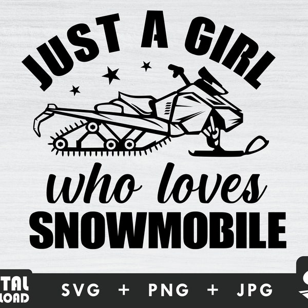 Girl Snowmobile Svg - Etsy