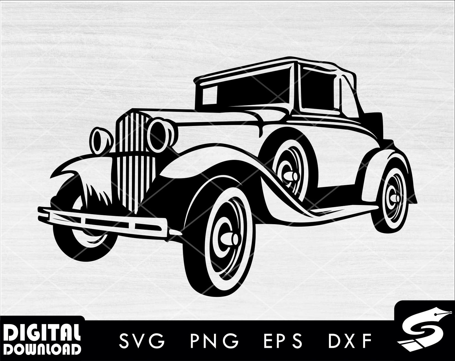 Classic Car Svg, Vintage Car Svg, Retro Car Svg, Old Car Svg, for Old ...