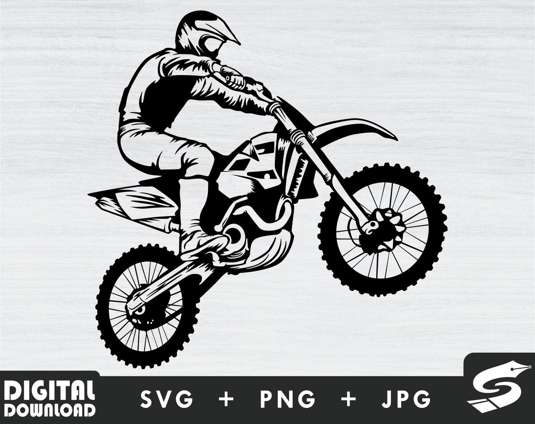 Motocross Rider Svg, Motorcycle Svg, Motocross Svg, Dirt Bike Svg, for ...