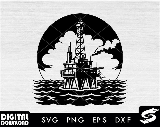 Oil Rig SVG, Oil Derrick Svg, Oil Field Svg, Rig Life SVG Cut Table ...