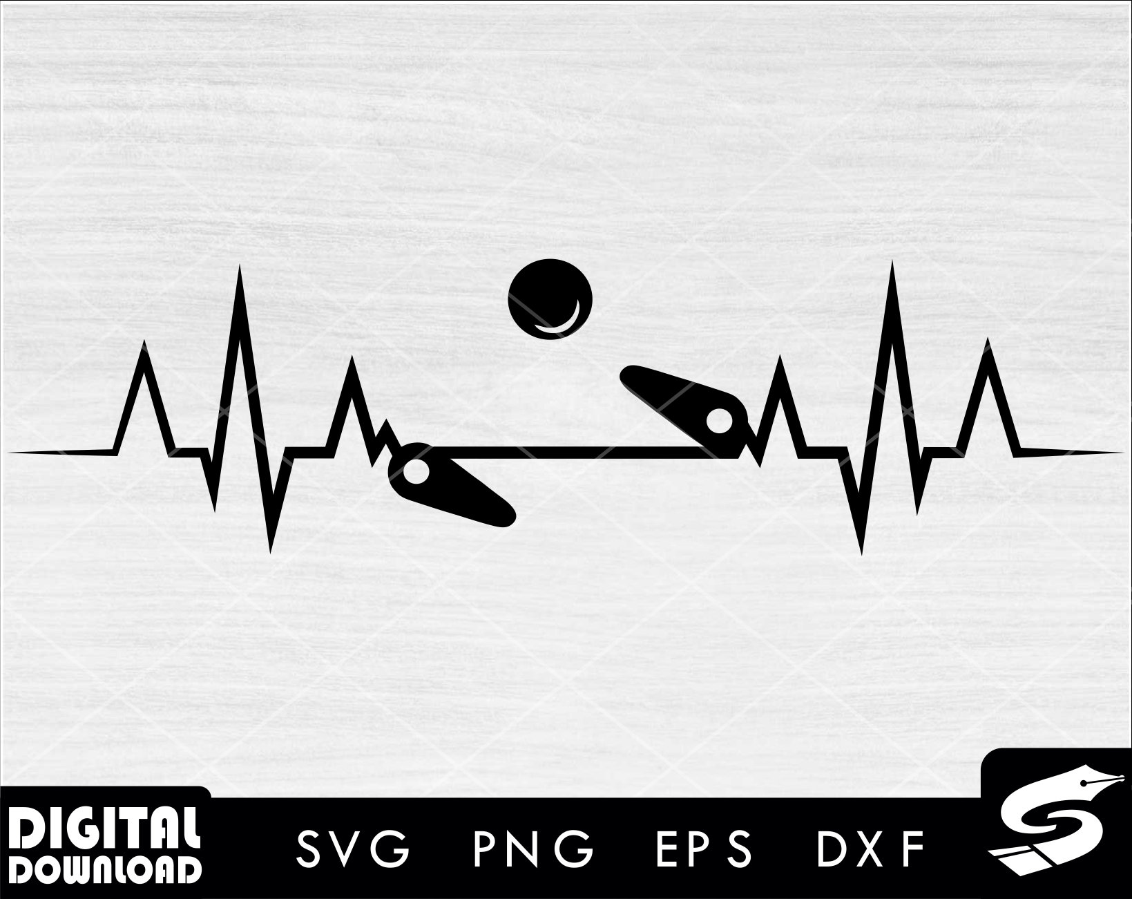 Heartbeat Pinball SVG, Pinball Svg, Pinball Clipart, Pinball Silhouette ...