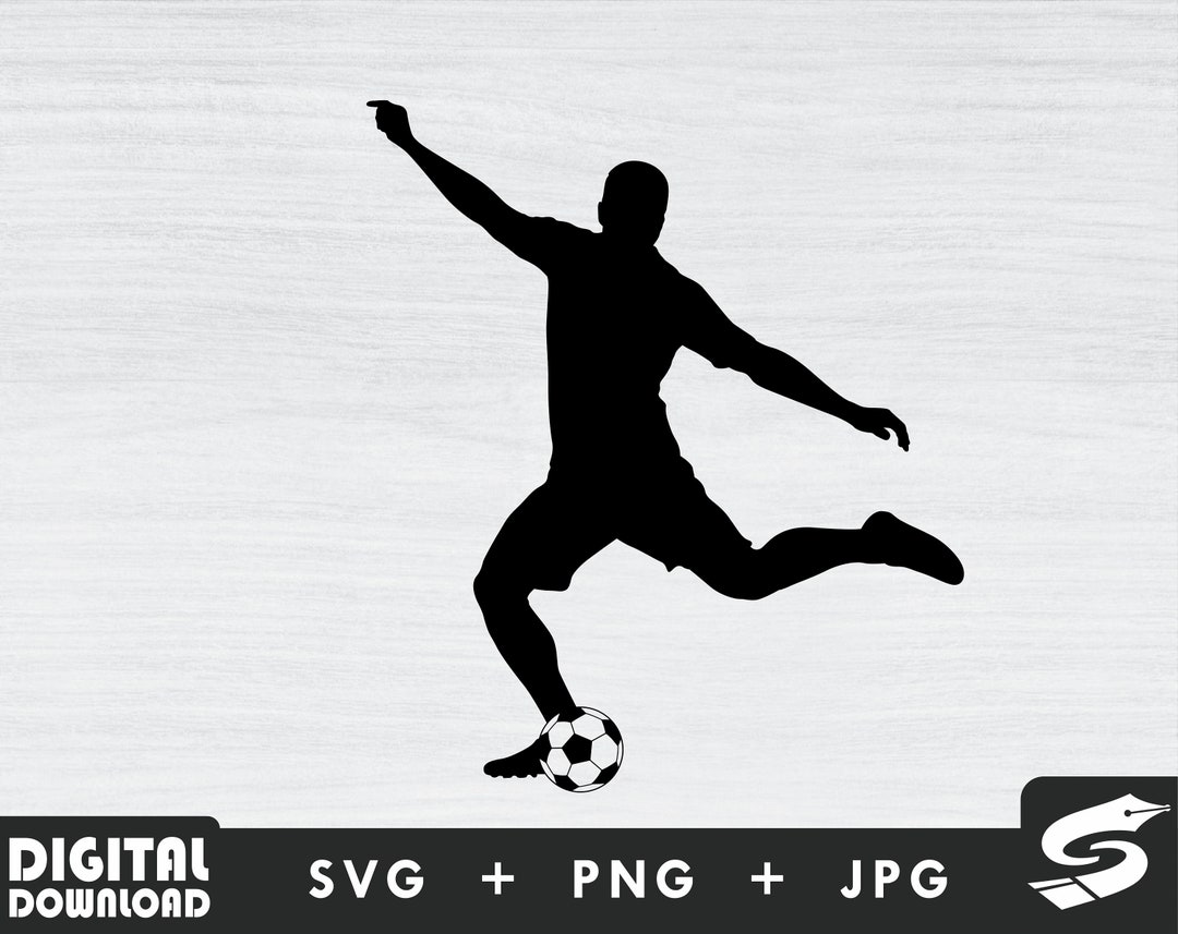 Soccer Player Svg, Sports Svg, Soccer Png, Silhouette, Cut File, for ...
