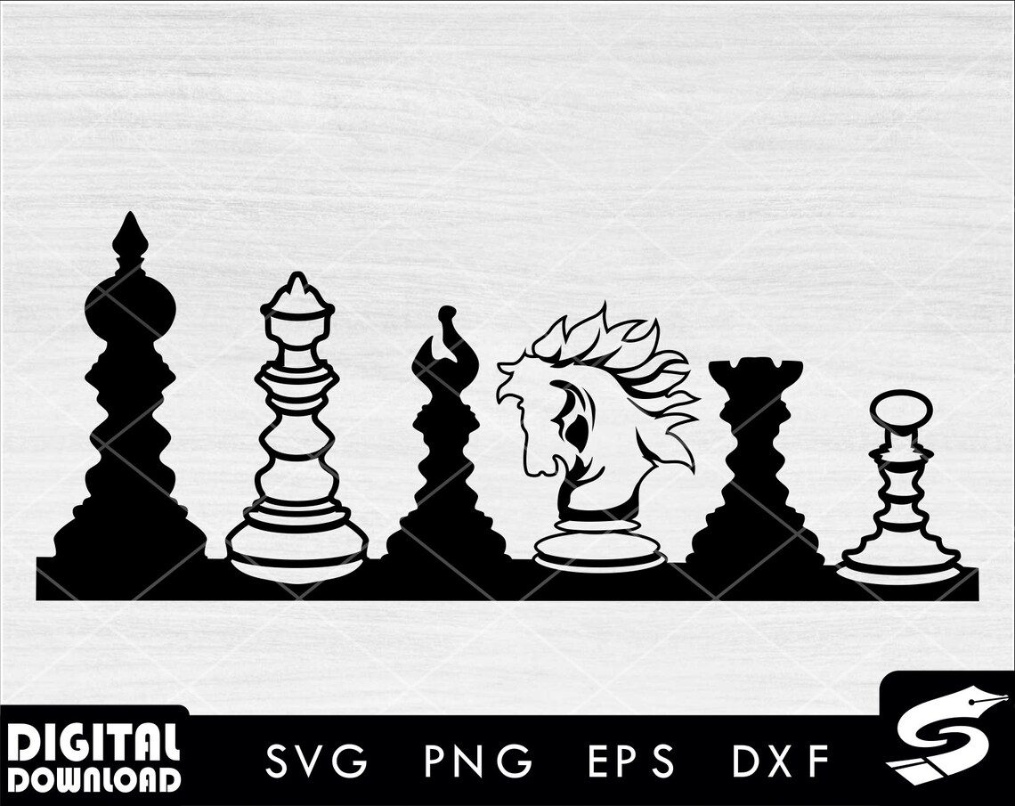 Chess Pieces Svg, Chess Svg, Sports Svg - Instant Download-digtal Files ...