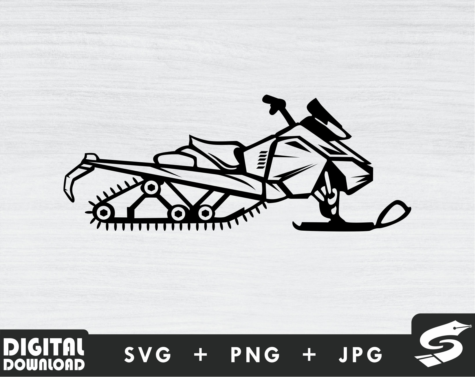 Snowmobile Silhouette 2 Svg, Snow Mobile Svg, Snowmobile Rider Svg ...