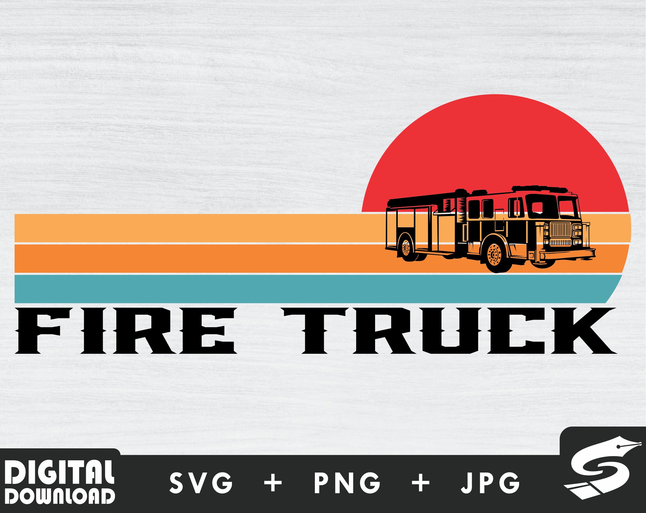 Firetruck Rescue Svg, Firetruck Svg, Fire Engine Svg, Fire Truck ...