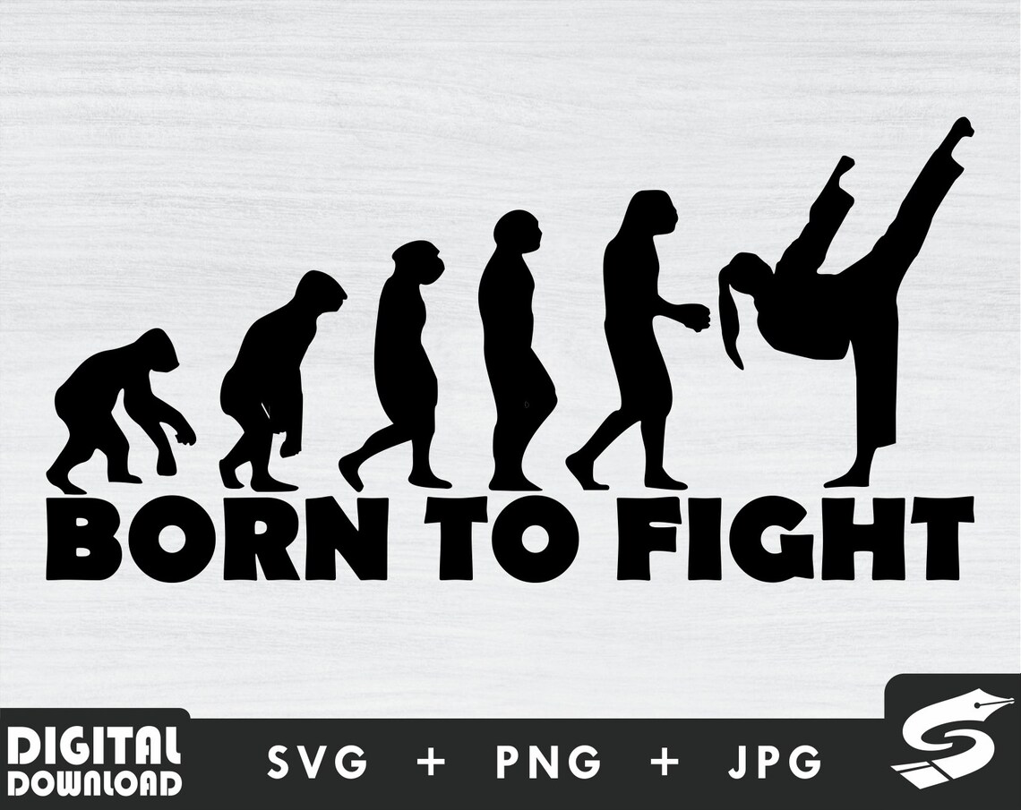 Evolution Born to Fight Karate Girl Svg, Karate Svg, Karate Mom Svg ...
