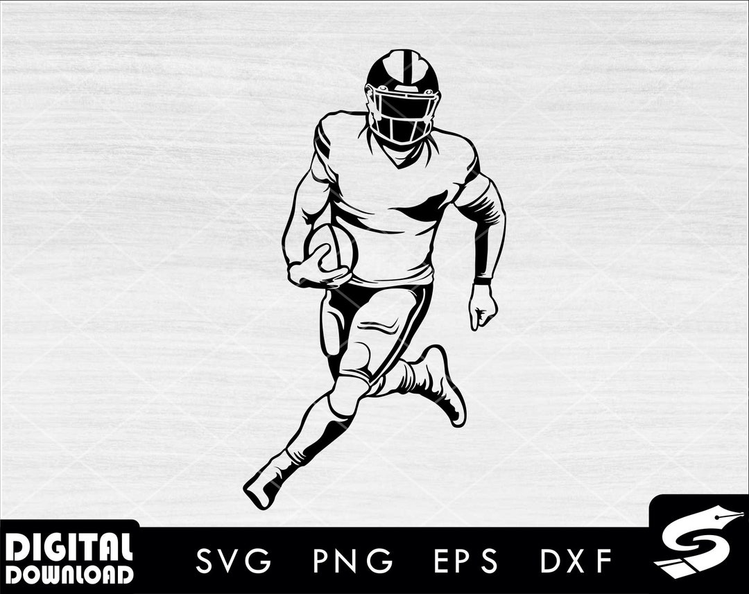 Football Player #02 SVG, Football Cut File, Football Shirt Design ...