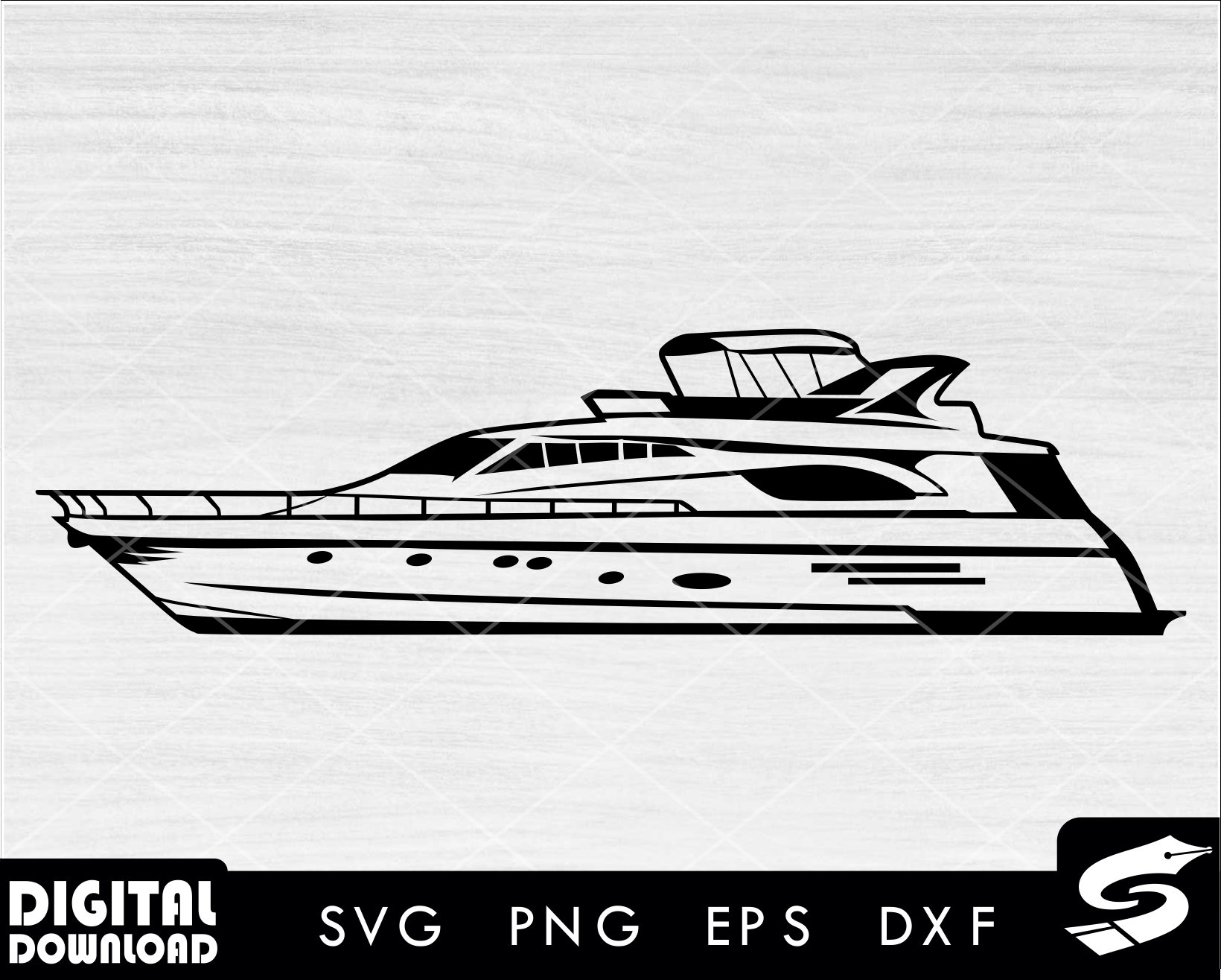Yacht SVG, Speed Boat Svg, Motor Boat Svg, Boat Svg, Yacht Clipart ...