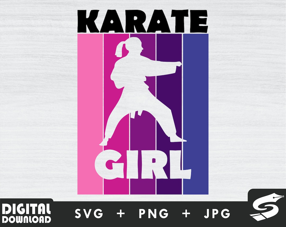 Retro Karate Girl Svg, Karate Svg, Karate Mom Svg, Martial Arts Svg,for ...