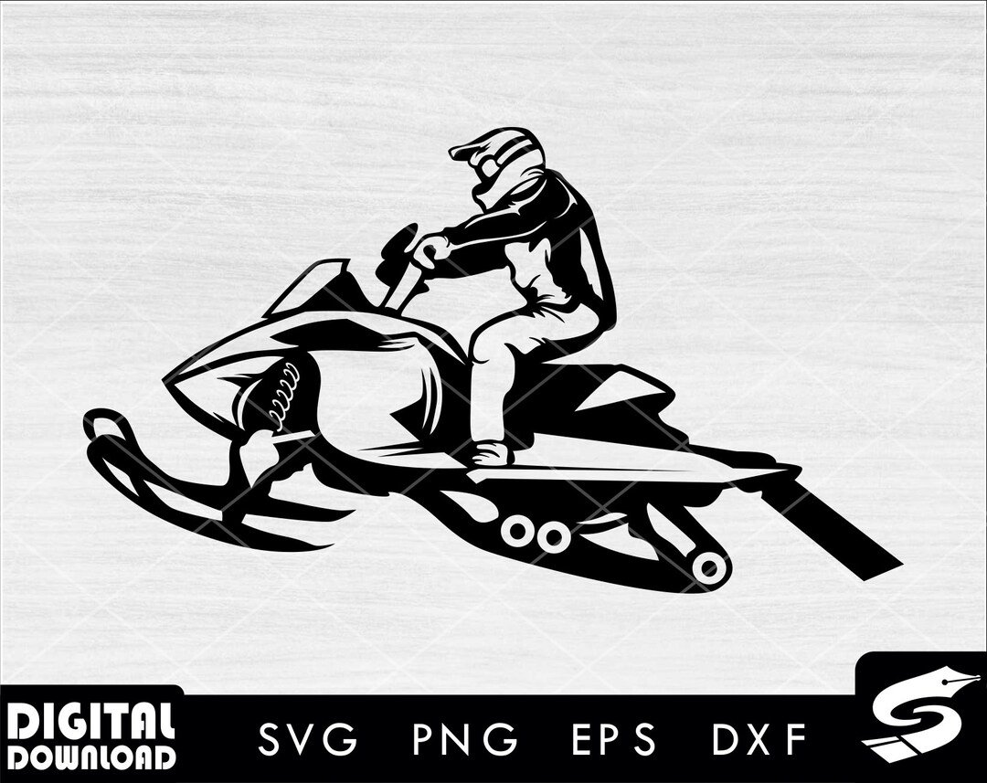 Snowmobile Clipart 2, Snow Mobile Svg, Snowmobile Rider Svg, Winter ...