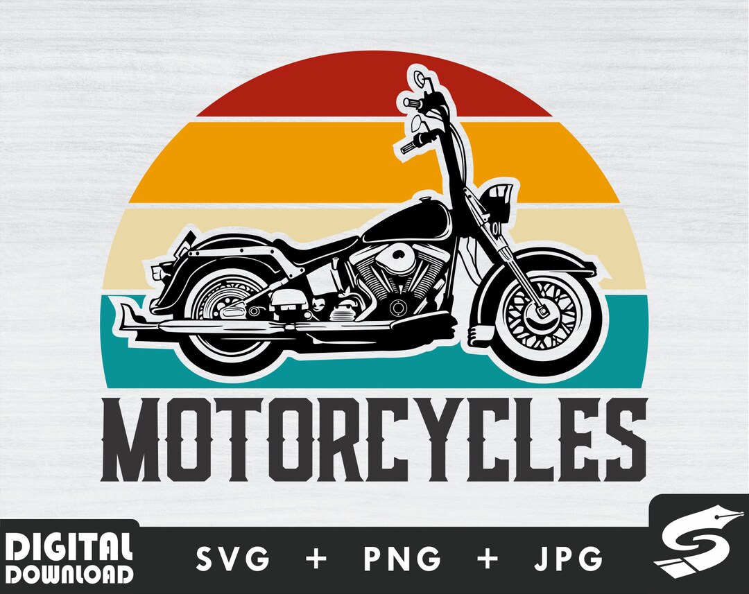 Motorcycle 2 Svg, Motorcycle Svg, Motorcycle Clipart, Biker Svg, for ...