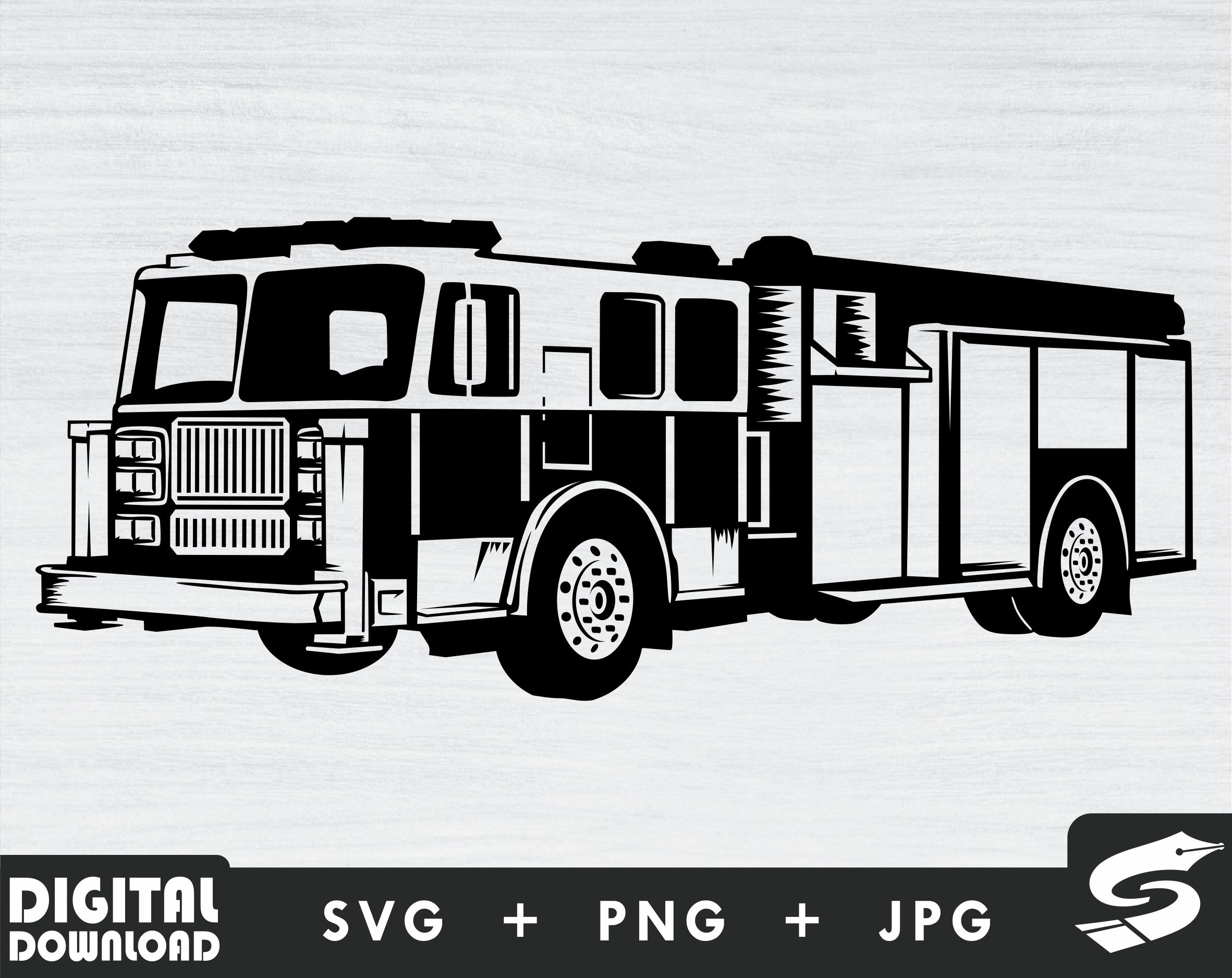 Firetruck Responder Svg, Firetruck Svg, Fire Engine Svg, Fire Truck ...