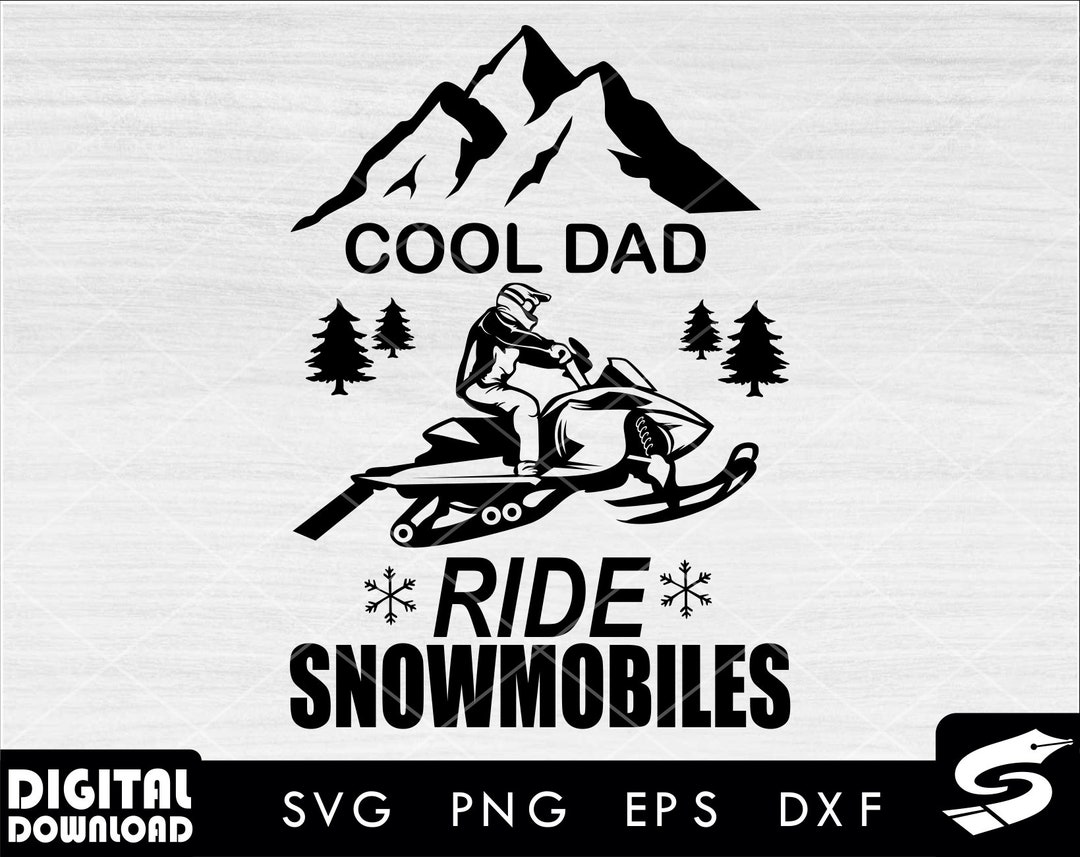 Snowmobile Cut File 2, Snow Mobile Svg, Snowmobile Rider Svg, Winter ...