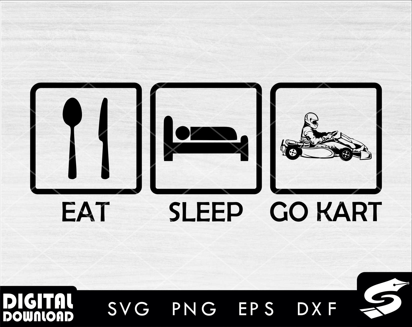 Eat Sleep Go Kart Svg, Kart Racing Svg, Go Kart Racer Svg, for Go Kart Lovers - Etsy