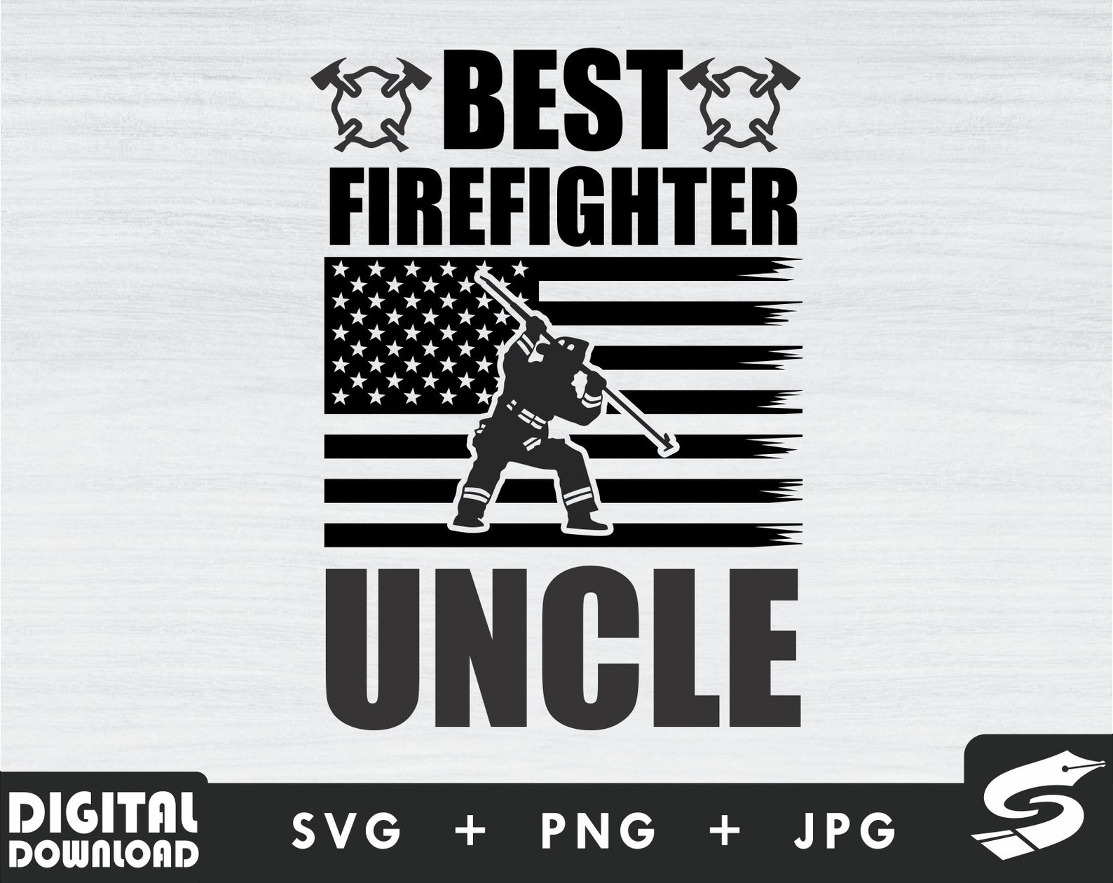 Best Firefighter Uncle Svg, Firefighter Svg, Fireman Svg, Fire ...