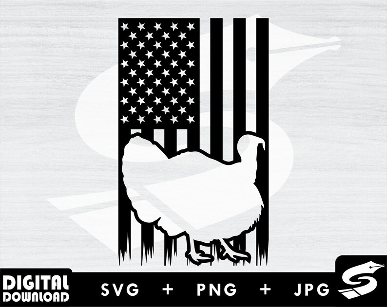 American Flag Svg, Turkey Svg, Turkey Png, Funny Turkey Svg, Hunting ...