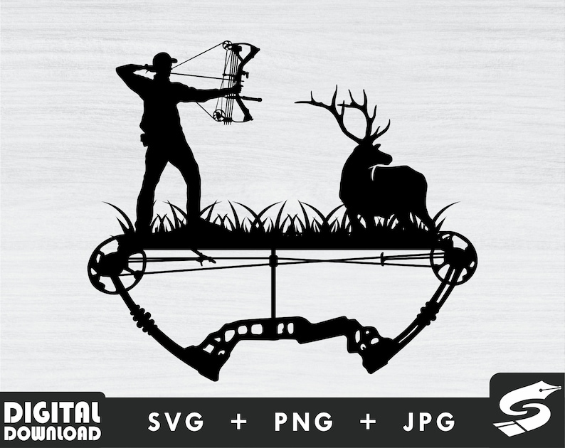 Deer Bow Hunting Archery Svg, Bow Hunting Svg, Deer Hunter Svg, Archery ...