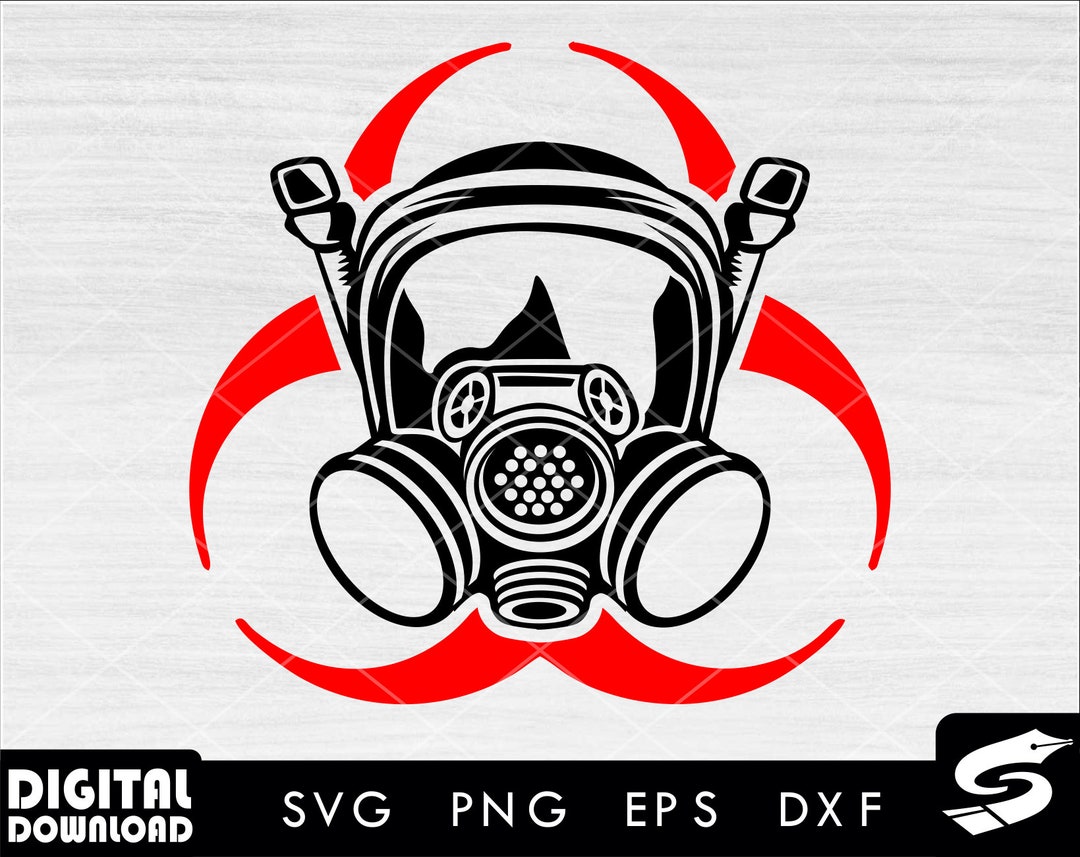 Gas Mask #4 SVG, Gas Mask Png, Gas Mask Clipart, Respirator Mask Svg ...