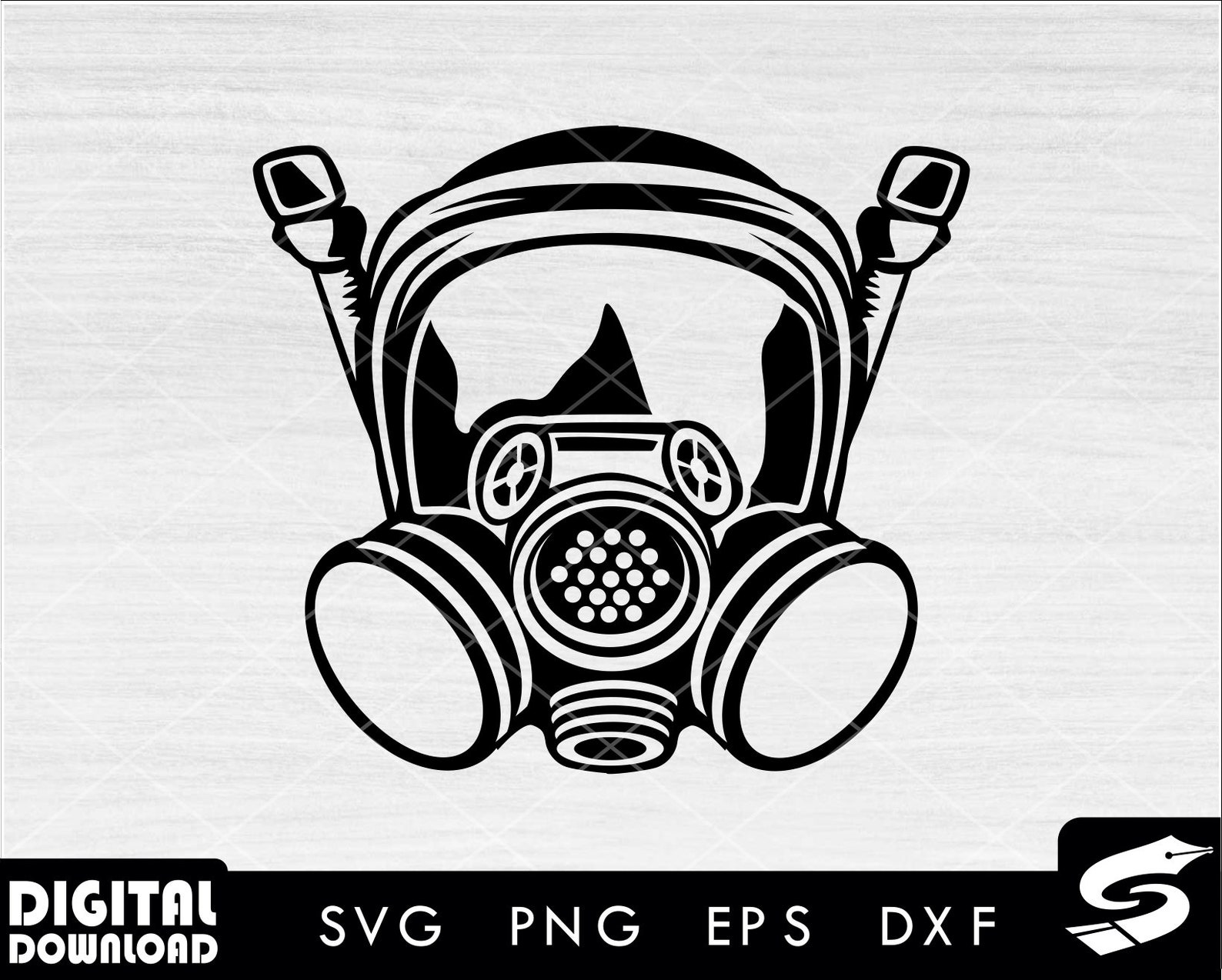 Gas Mask SVG, Gas Mask Png, Gas Mask Clipart, Respirator Mask Svg, Face ...