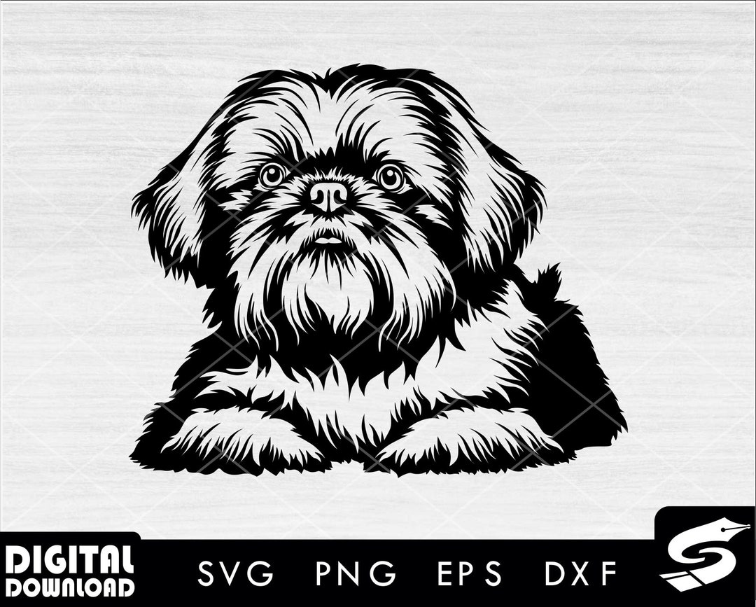 Shih Tzu SVG, Dog Svg, Puppy Svg, Dog Breed Svg, Shih Tzu Cricut, for ...