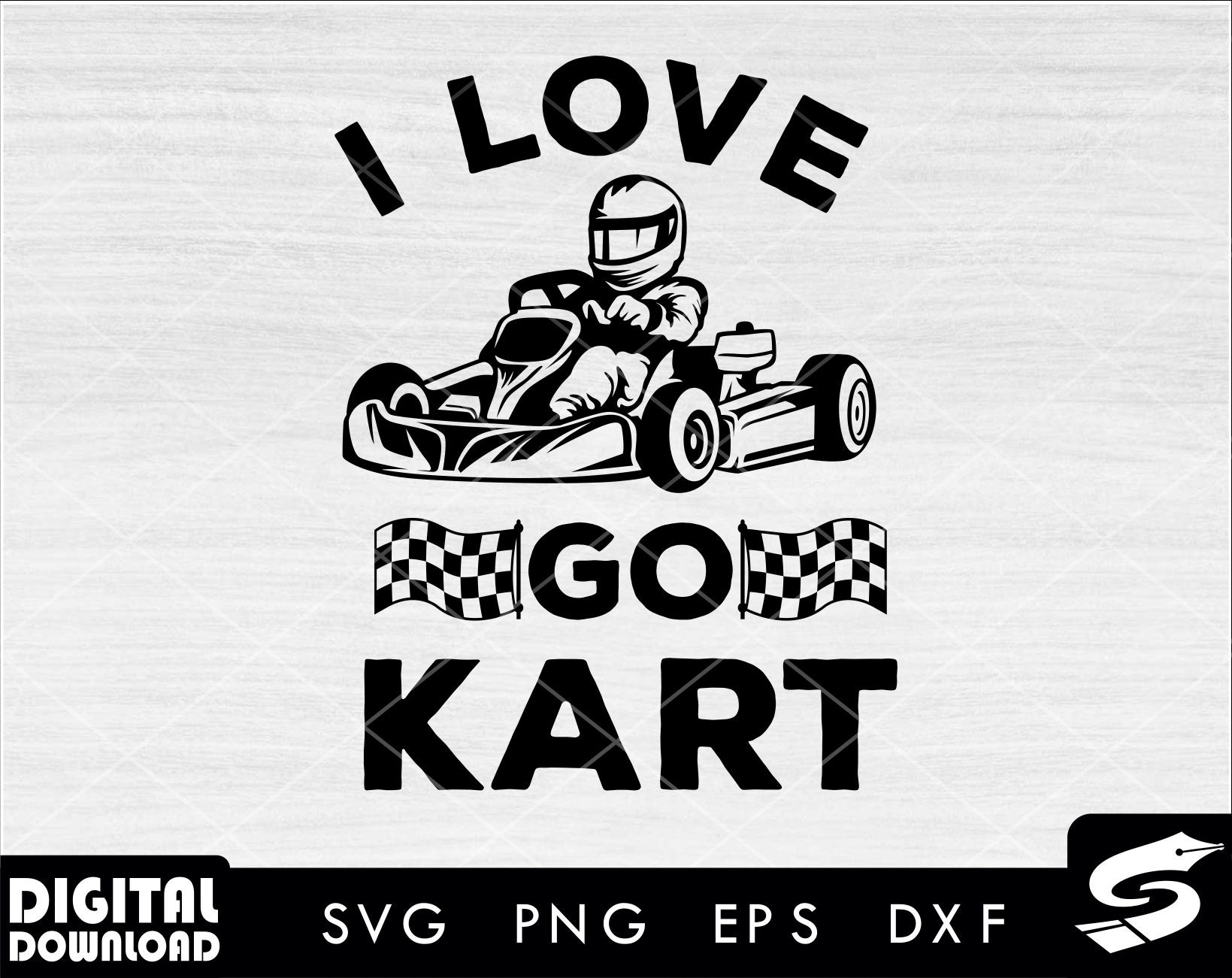 I Love Go Kart Svg, Kart Racing Svg, Go Kart Racer Svg, for Go Kart ...