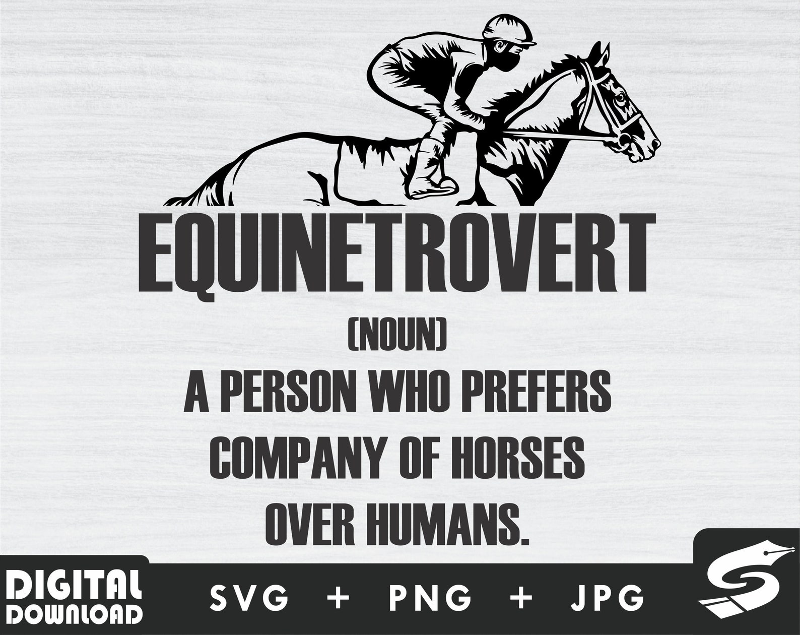 Equinetrovert Horse Back Riding Svg, Horse Back Riding Svg, Horse Rider ...