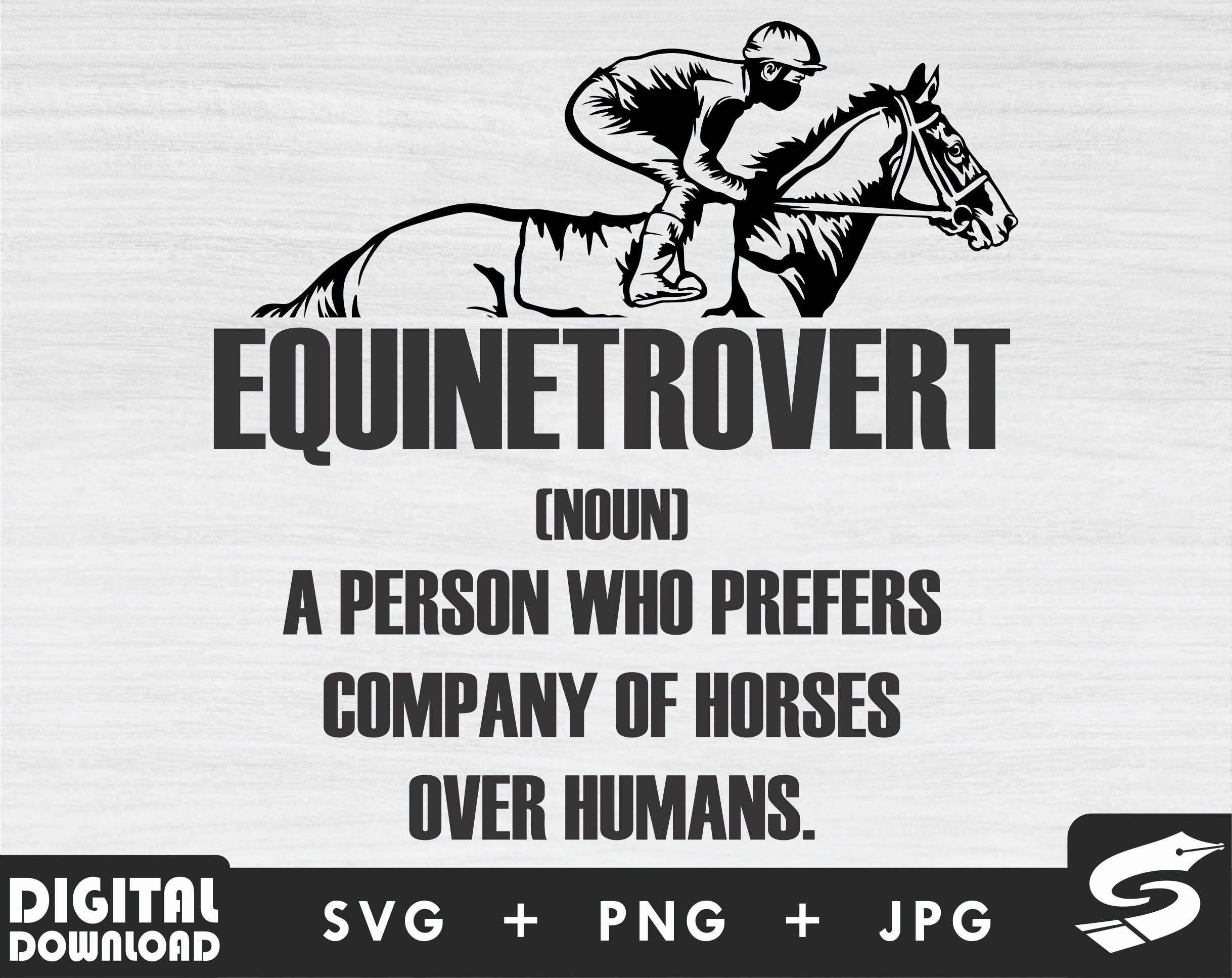Equinetrovert Horse Back Riding Svg, Horse Back Riding Svg, Horse Rider ...