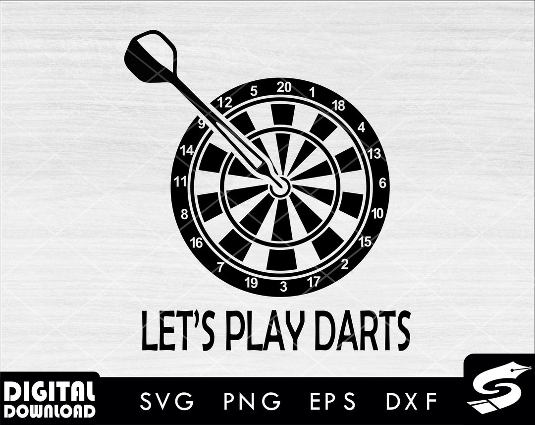 Let's Play Darts SVG , Darts Svg, Dart Clipart, Dart PNG for Dart Game ...